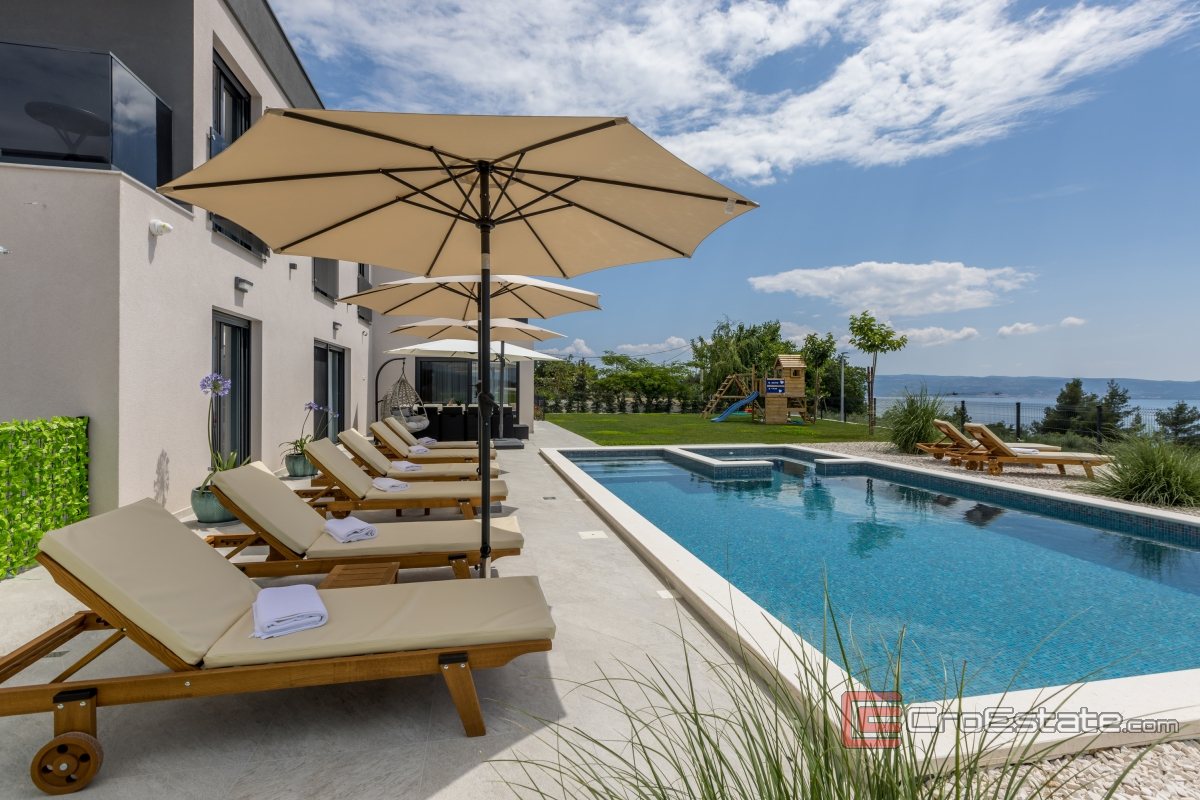 Croatia,Split area - Villa with a pool and panoramic sea views