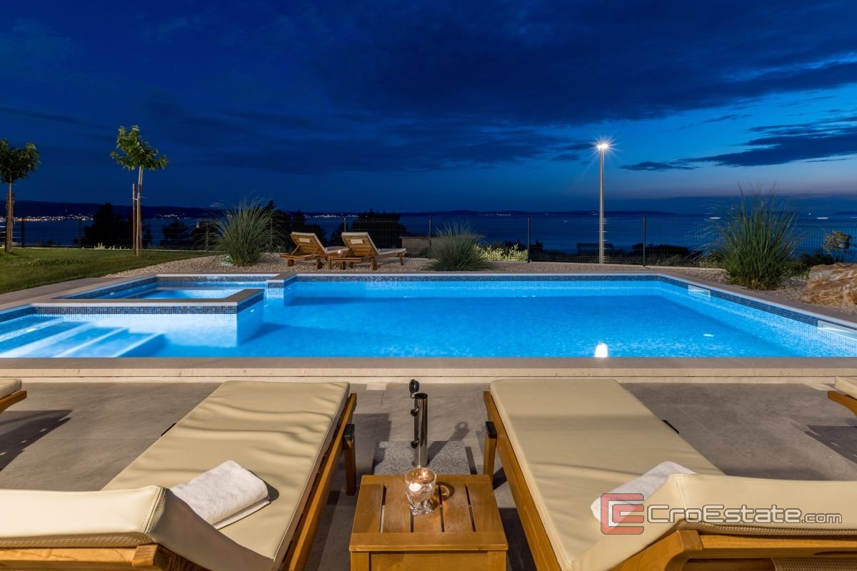 Croatia,Split area - Villa with a pool and panoramic sea views